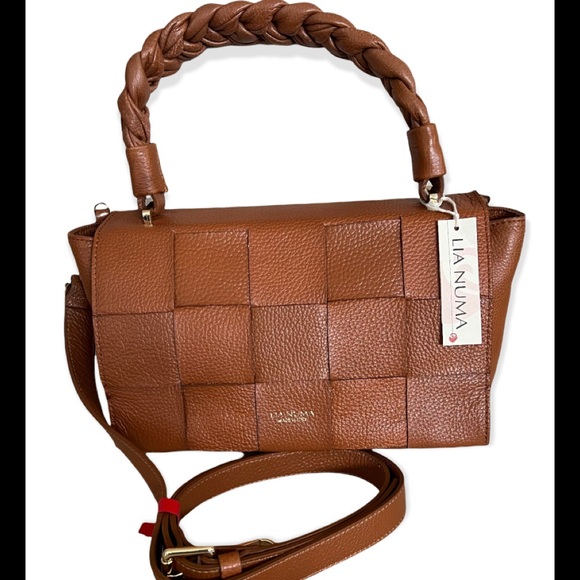Lia Numa | Bags | Nwt Lia Numa Dollaro Braidedwoven Crossbodyshoulder ...
